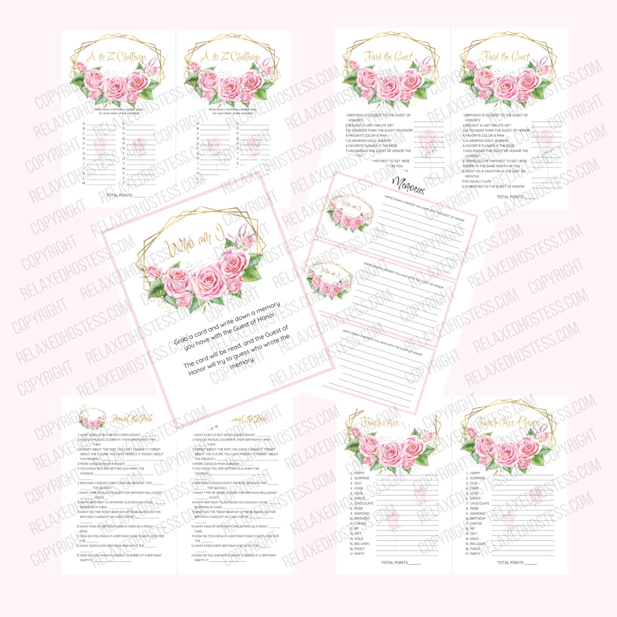 9 Pink and Gold Birthday Party Games for Her – Relaxed Hostess