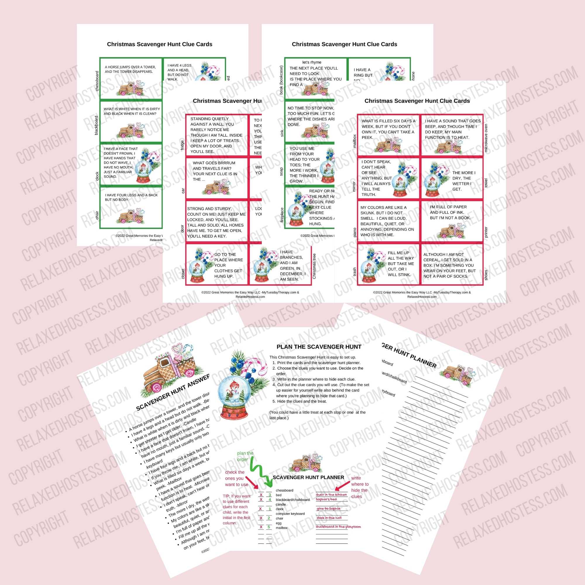 Christmas Scavenger Hunt Clues for Kids and Teens – Relaxed Hostess