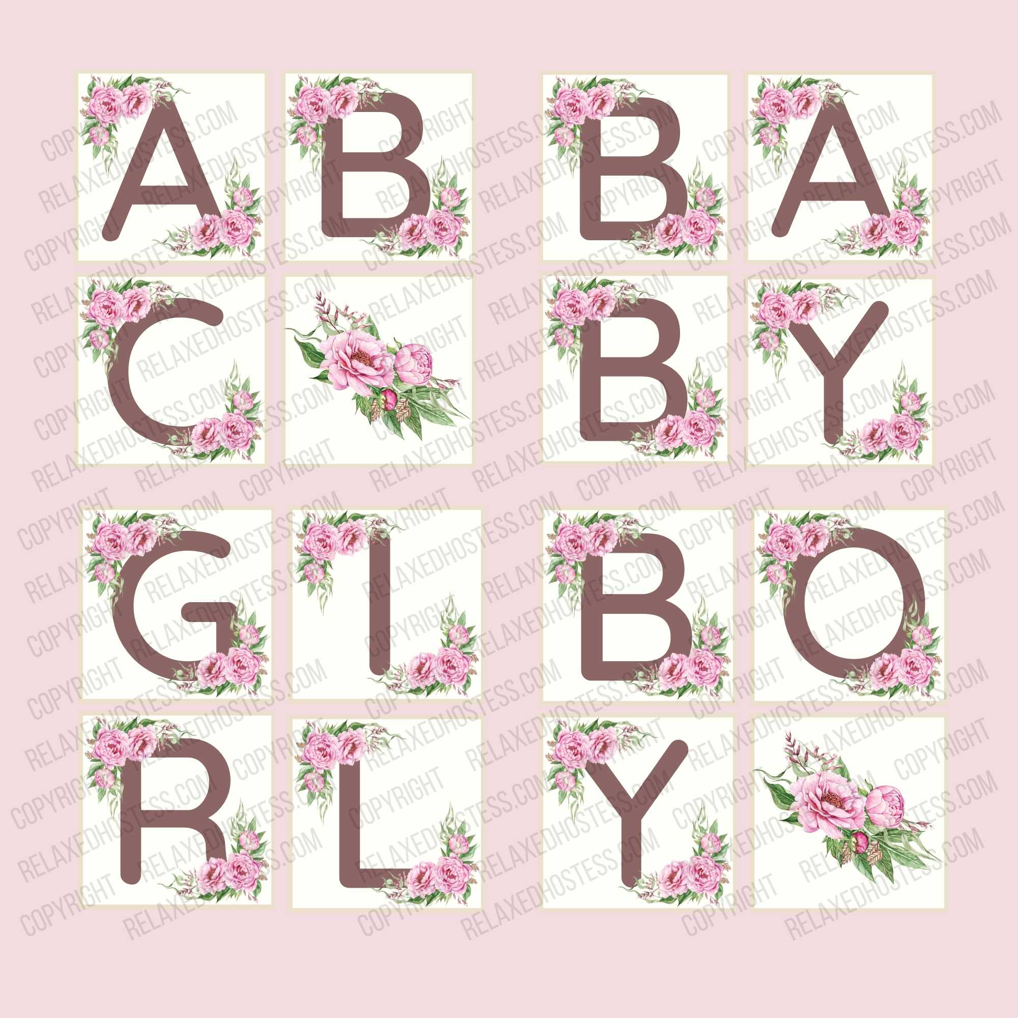 Baby Block Letters for DIY Mini Diaper Cakes – Relaxed Hostess
